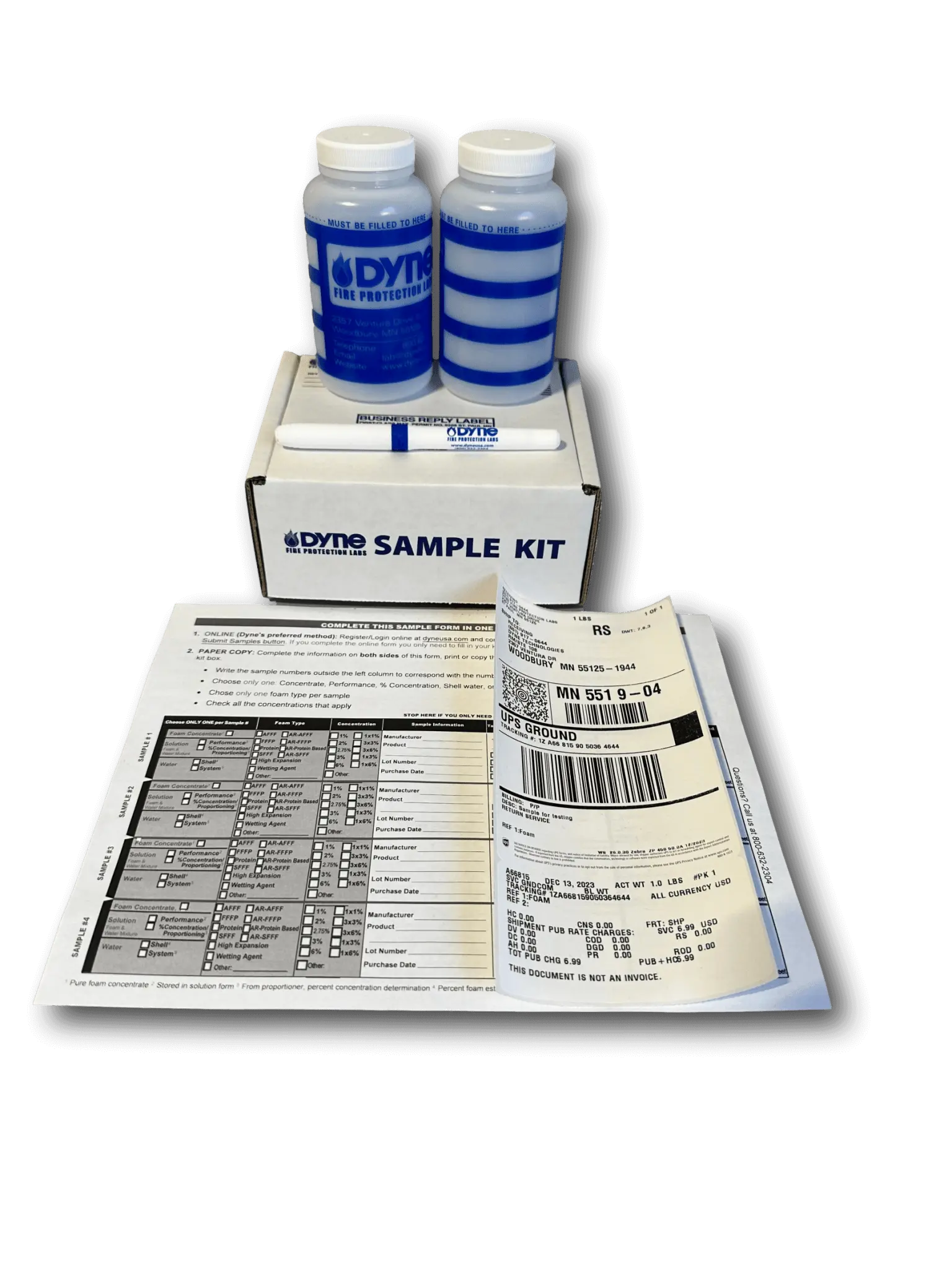 Foam Sample Kit from Dyne Fire Protection Labs - Fire Protection Parts
